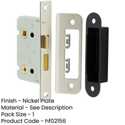 Premium Bathroom Locks with Square Forend and Radiused Strike Plate in ...