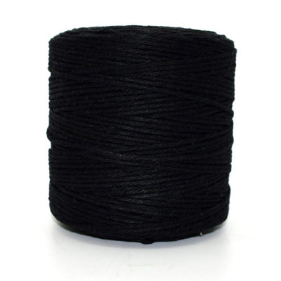 Premium Black Macrame Cord Twine, 200 m / 656 ft of 3 mm Thick Natural ...