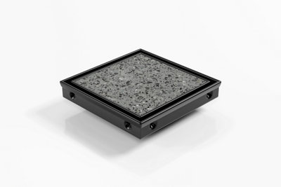Premium Black Tile Insert Square Floor Drain, 130mm x 130mm x 23mm deep ...