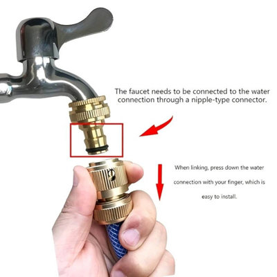 Premium Brass Hose Tap Connector (3/4" & 1" BSP) & Quick-Release ...