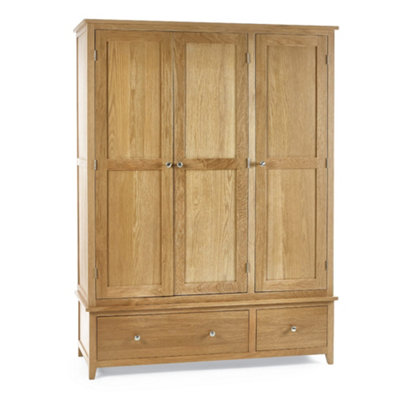 Premium Brixton 3 Door Wardrobe in Oak