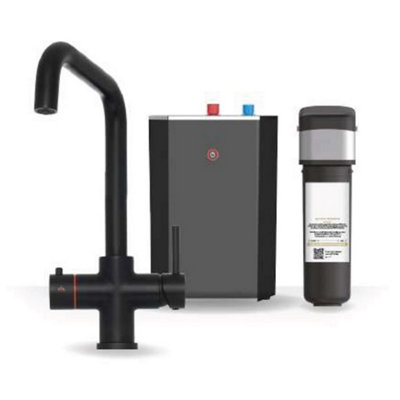 Premium Brushed Matt Black 3 In 1 Square Tap With Standard Tank and ...