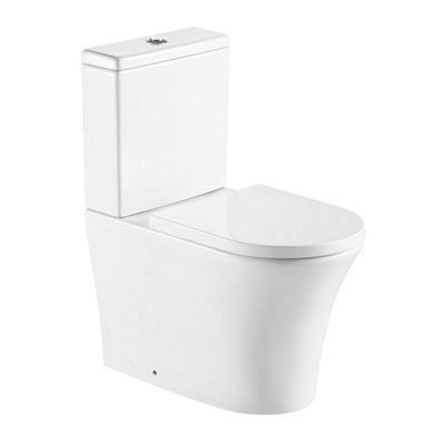 Premium CLOSED BACK Toilet Set (Jupiter) - Rimless Pan - Cistern - Soft ...
