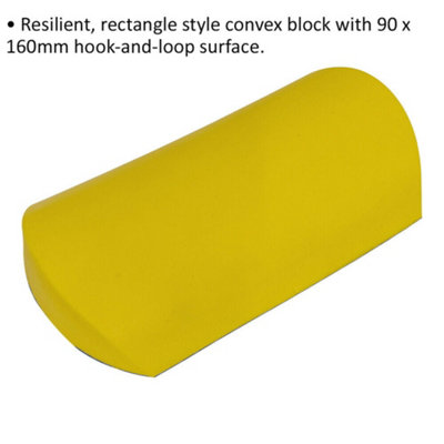 Premium Convex Sanding Block - 90mm x 160mm with Durable Hook and Loop ...