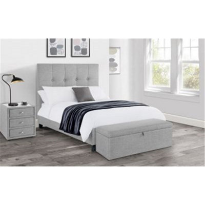 Premium Dove Grey Fabric Blanket Box