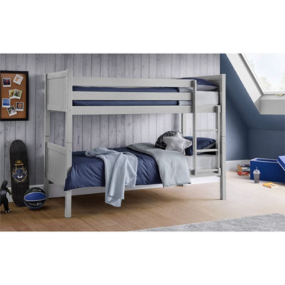 Premium Dove Grey Traditional Bunk Bed 3ft (90cm) | DIY at B&Q