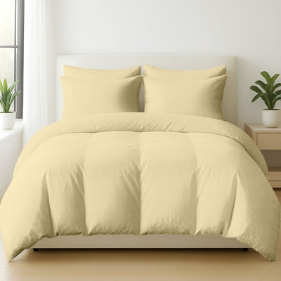 Premium Egyptian Cotton Double Duvet Cover Set 400 Thread Count Cotton ...