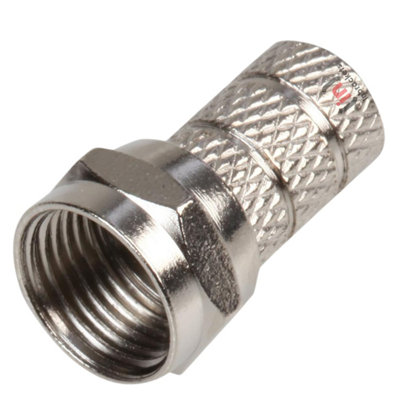 Premium F-Type Connector Pack: Easy Twist-On Screw Connectors for RG6 ...