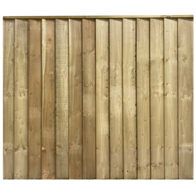 Premium Featheredge Pressure Treated Fence Panels 1.8m x 0.9m | DIY at B&Q