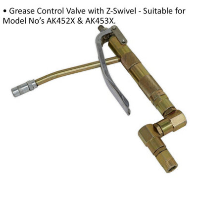 Premium Grease Control Valve with Z-Swivel for ys01035 and ys01036 Air ...
