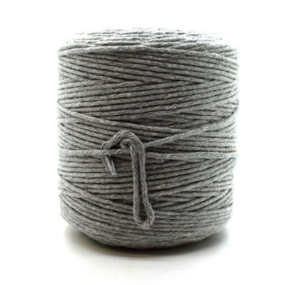 Premium Grey Macrame Cord Twine, 200 m / 656 ft of 3 mm Thick Natural ...