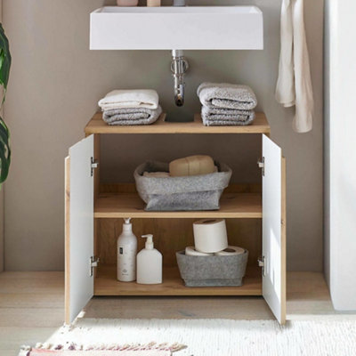 Premium Haven 2 Door Brown Under Sink Cabinet