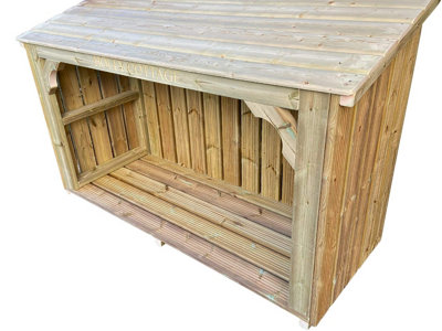 Premium Heavy Duty Wooden Log Store, Beautiful Quality Wood Store. Free ...