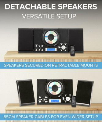 Premium HIFI System with CD Player, FM Radio, and AUX for Easy Connectivity
