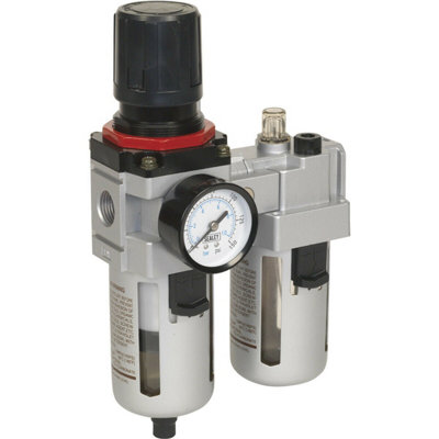 Premium High Flow Air Supply Filter Regulator and Lubricator - 1/2" BSP ...