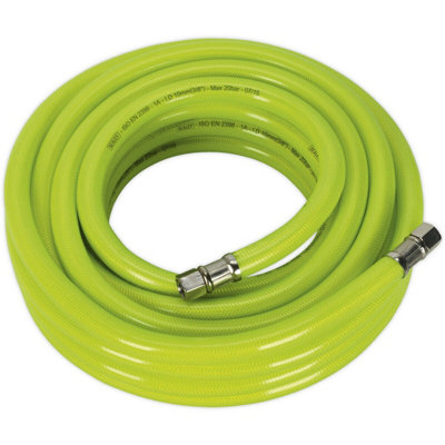 Premium High-Visibility Air Hose with 1/4 Inch BSP Unions - Durable 10 ...