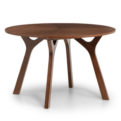 Premium Huxley 120cm Round Dining Table - Walnut