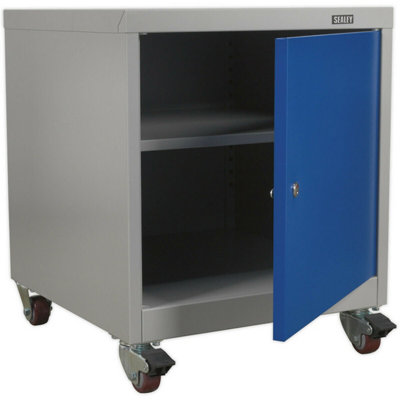 Premium Industrial Mobile Locker Cabinet with Wheels and Lock