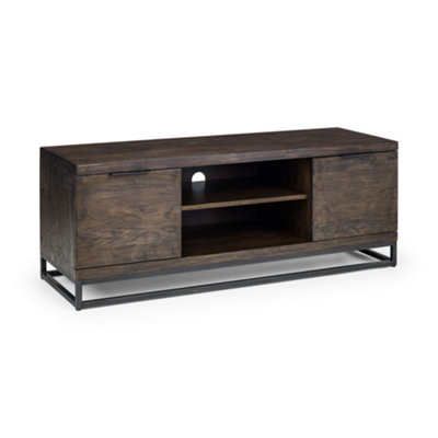 Premium Kelbrook TV Unit in Dark Oak and Metal