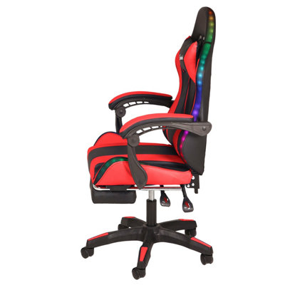 Premium LED Gaming Chair with Footrest