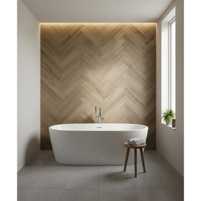 Premium Oak Matt Porcelain Wood Effect Floor Tile (45 Pack - 5 Box - 6 ...