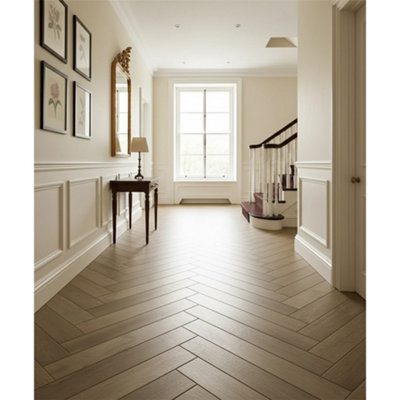 Premium Oak Matt Porcelain Wood Effect Floor Tile (90 Pack - 10 Box ...