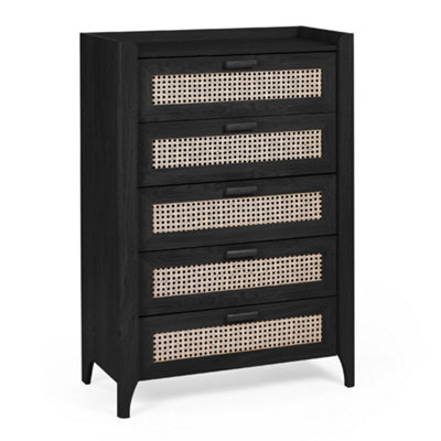 Premium Pacifica 5 Drawer Chest - Black