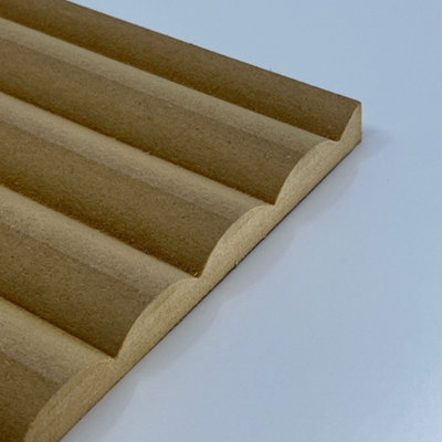 Premium Paintable Ribbed Wall Panel 1190x1190x12mm (5 Pack) | DIY at B&Q