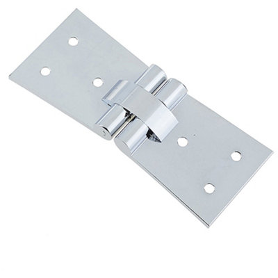 PREMIUM POLISHED CHROME COUNTER FLAP HINGE 99MM X 40MM - LIFT UP BAR HATCH