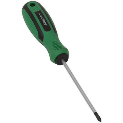Premium Pozi Head 75mm Screwdriver with Soft Grip Handle and Chrome ...