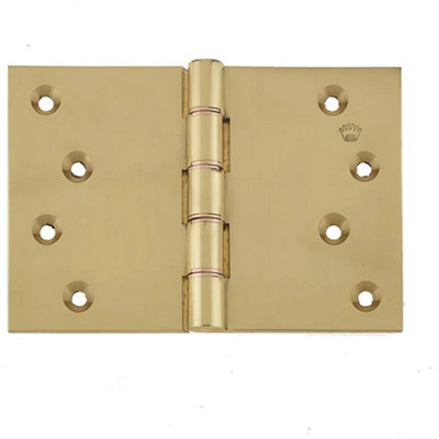 Premium Projection Hinge 102x151x3.5mm in Polished Brass Finish - Door ...