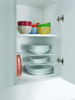 Premium Quality 3 Tier Kitchen Corner Plate Rack Cupboard Shelf Insert ...