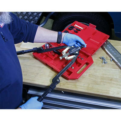 Premium Rivet & Threaded Nut Kit with Adjustable Nozzle Hand Rivet Gun ...