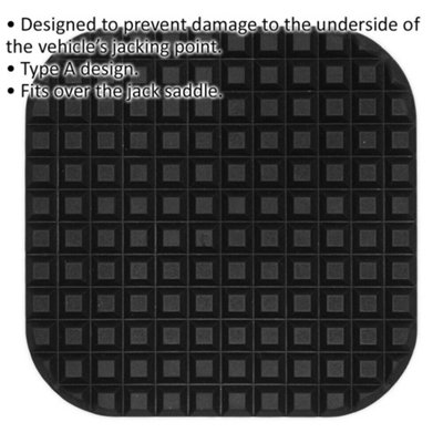 Premium Safety Rubber Jack Pad - Type A - 118.5mm Square for Vehicle ...