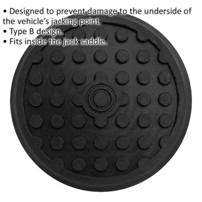 Premium Safety Rubber Jack Pad - Type B Design for 94mm Circles