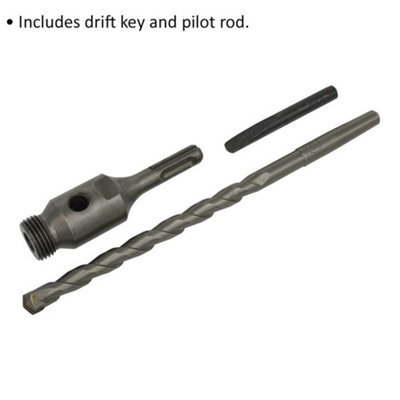 Premium SDS Plus Adaptor Kit with Drift Key and Pilot Rod for Hole Saw ...