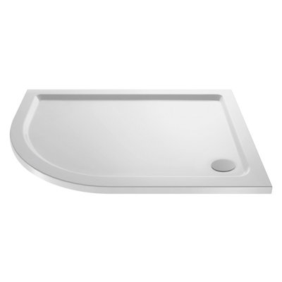 Premium Shower Tray - Left Hand Offset Quadrant - 900mm x 760mm - White ...