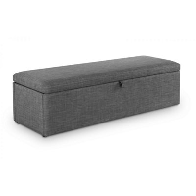 Premium Slate Grey Fabric Blanket Box