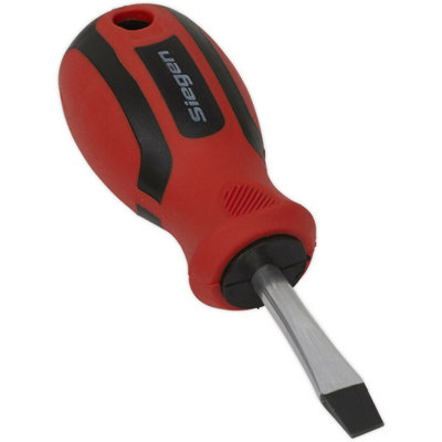 Premium Slotted Screwdriver 6 x 38mm with Soft Grip Handle and Chrome ...
