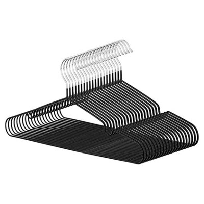 Premium Space Saving Rubber Coated Metal Hangers, Pack of 40