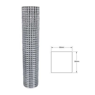 Premium Square Mesh Roll, 1.2m x 15m, 50mm hole, Wire diameter: 2mm