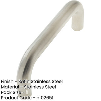 Premium Stainless Steel 19mm D Shape Pull Handle - Grade 304 Satin ...