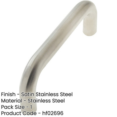 Premium Stainless Steel 19mm D Shape Pull Handle Grade 304 with Satin ...