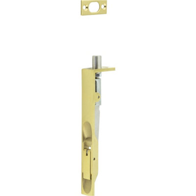 Premium Stainless Steel Flush Bolts with Brass Finish - 150mm x 20mm ...