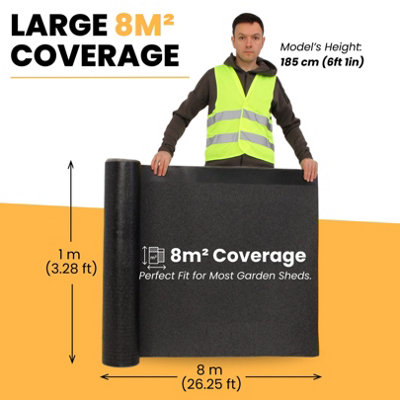 Premium Torch-On Cap Sheet Roll, 8m x 1m - Waterproof & UV-Resistant ...