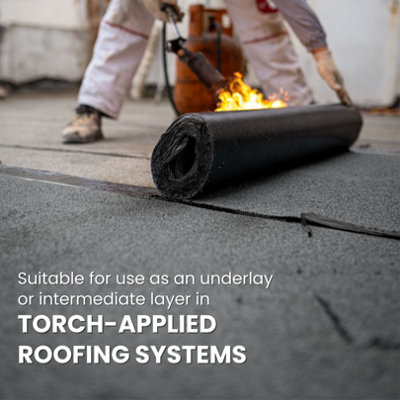 Premium Torch-On Heavy Duty Roofing Felt, Sanded Capsheet Underlay- SBS ...