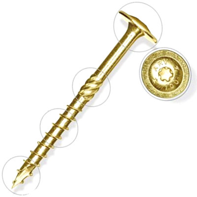 Premium Torx Wafer Head Wood Screws Length: 180mm Self Tapping for ...