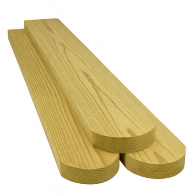Premium Treated Timber Picket Fence Pales 3 x 3ft Rounded Top Planed ...