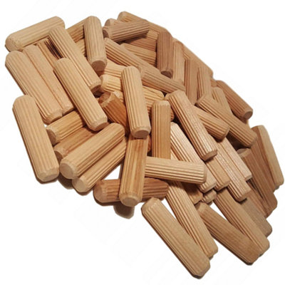 Premium Wooden Dowels 8mm x 30mm (Pack of 100) Wood Plugs, Dowling ...