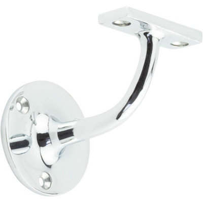 Premium Zinc Handrail Brackets in Polished Chrome - 63mm Support ...